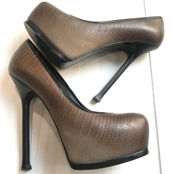 Yves Saint Laurent | Shoes | Ysl Leather Tribtoo Platform Pumps | Poshmark